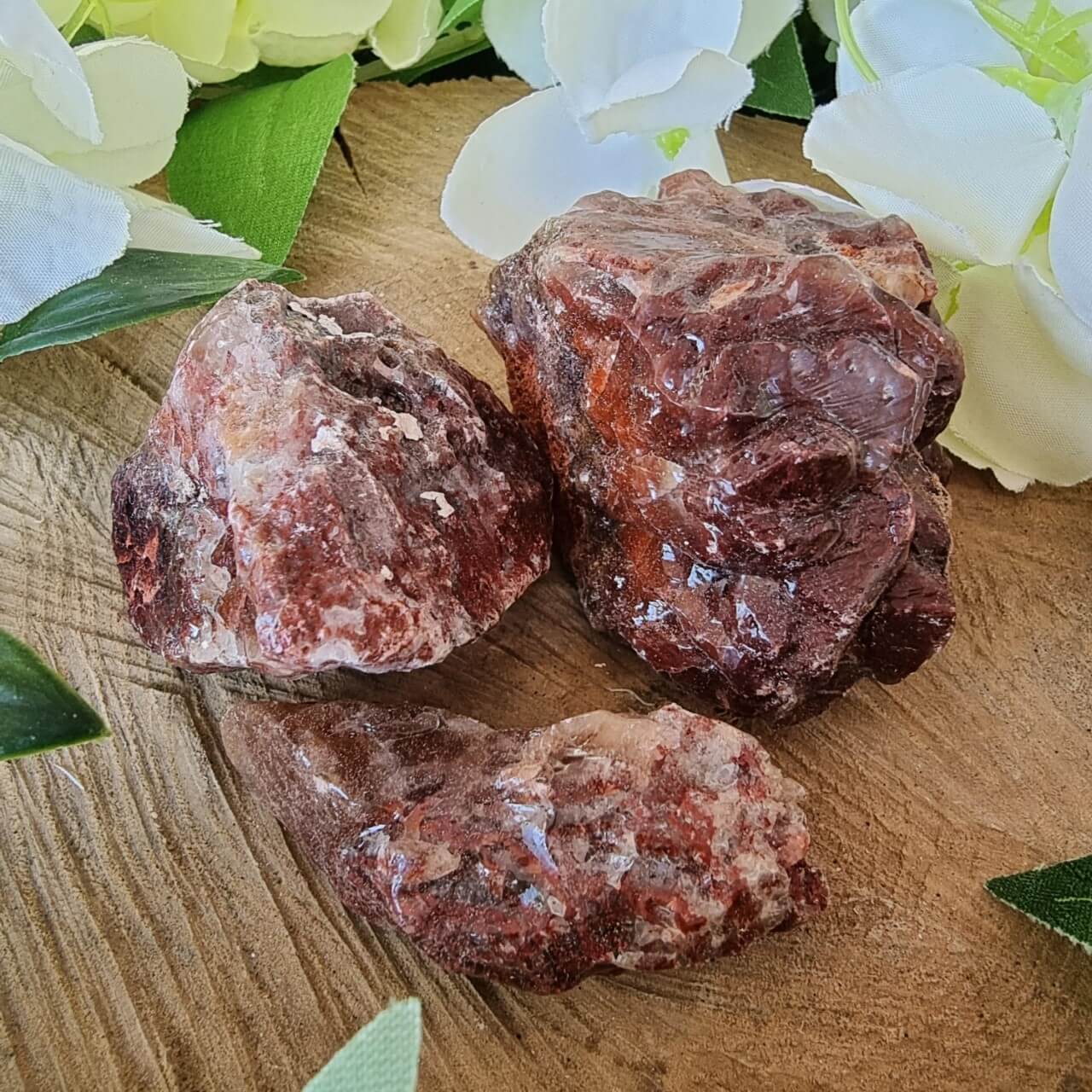 Red Calcite – Rough – Purple Lotus