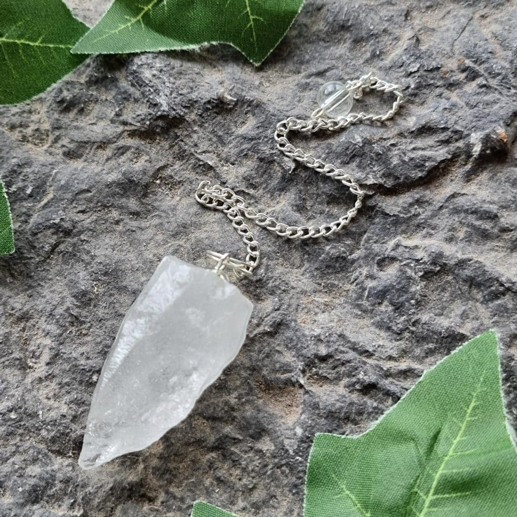 Natural Stone Pendulum – Quartz – Purple Lotus Holistic Gift Shop